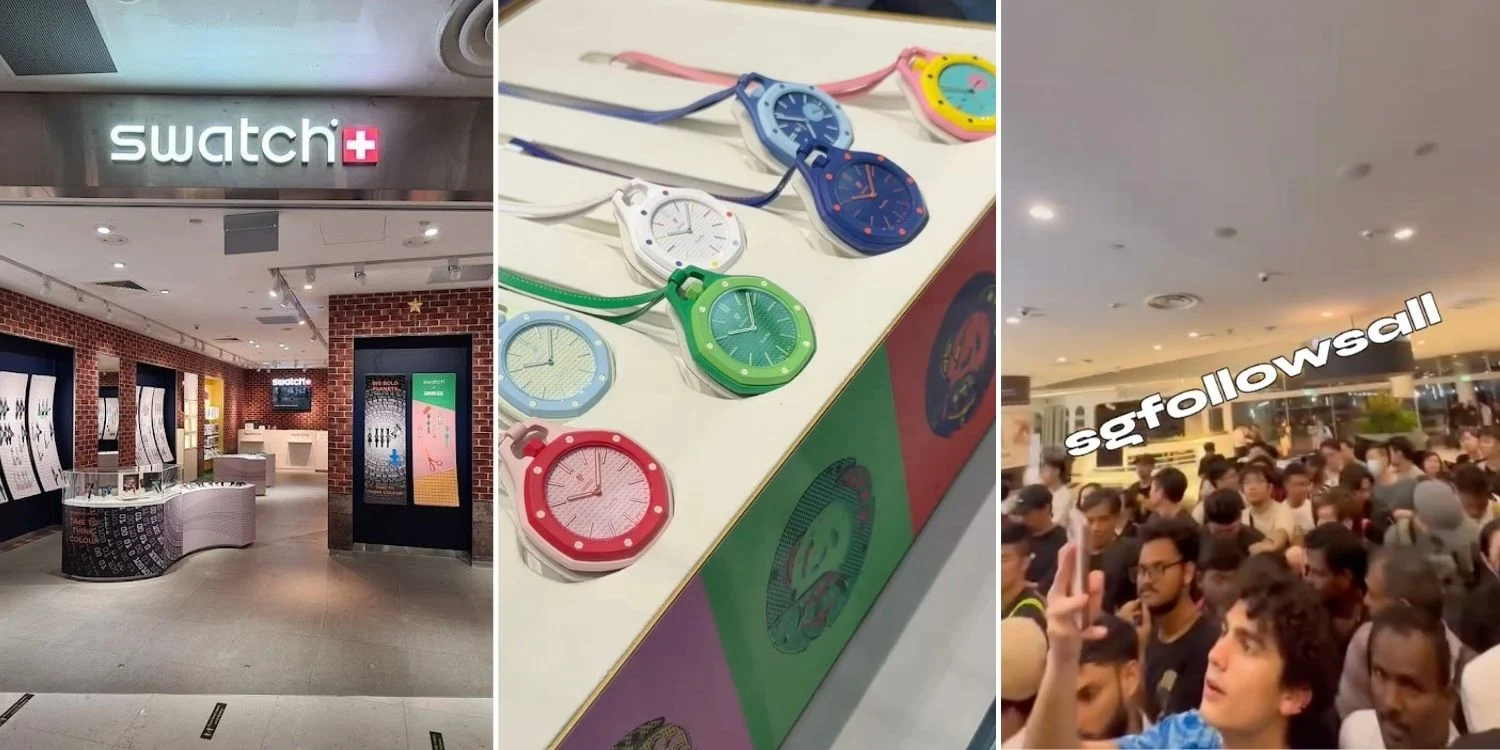 Swatch VivoCity outlet closes as crowd rushes to buy ap royal pop ...